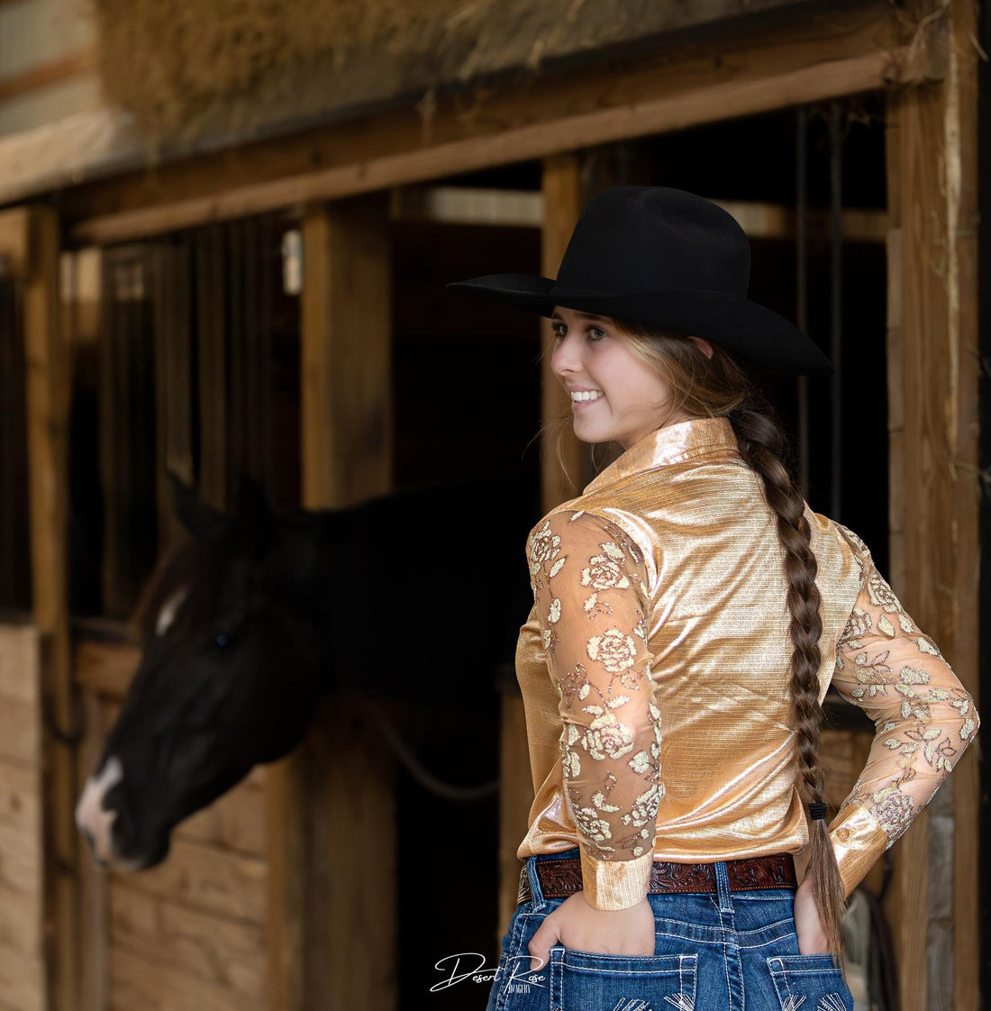 Golden Shine Mesh Sleeve